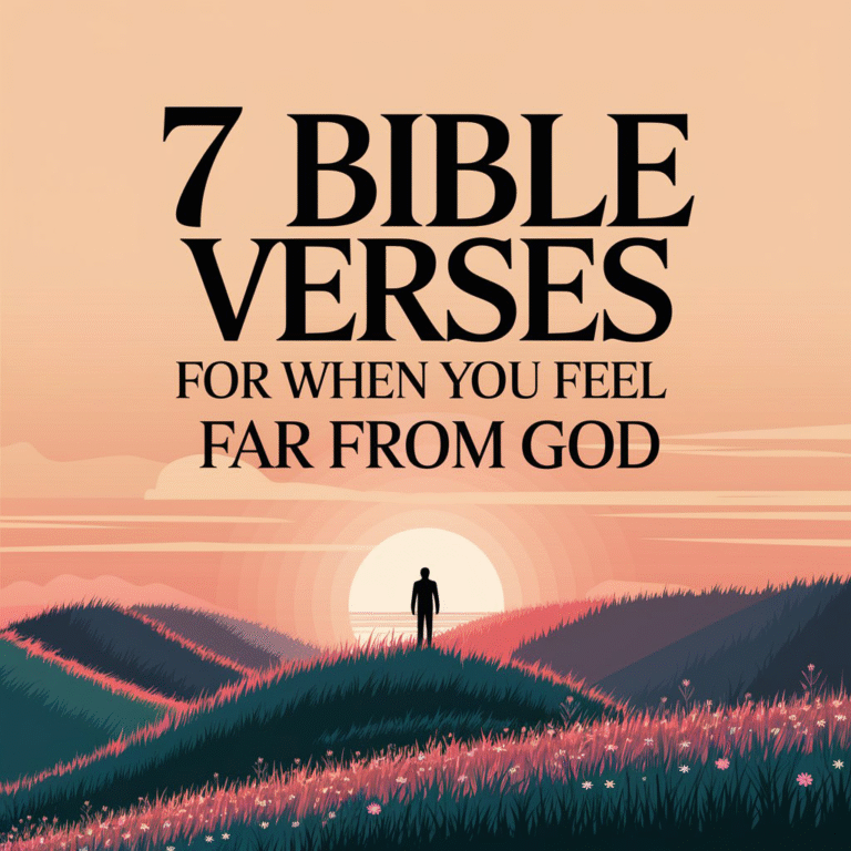 7 Bible Verses for When You Feel Far From God - Plans With Jesus